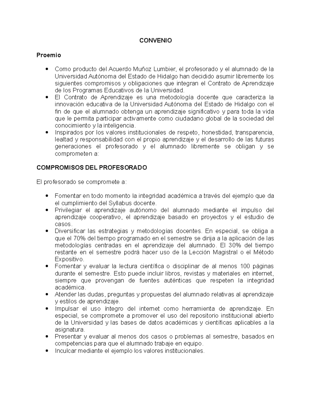 Contrato DE Consenso - Plantilla - CONVENIO Proemio Como producto del ...