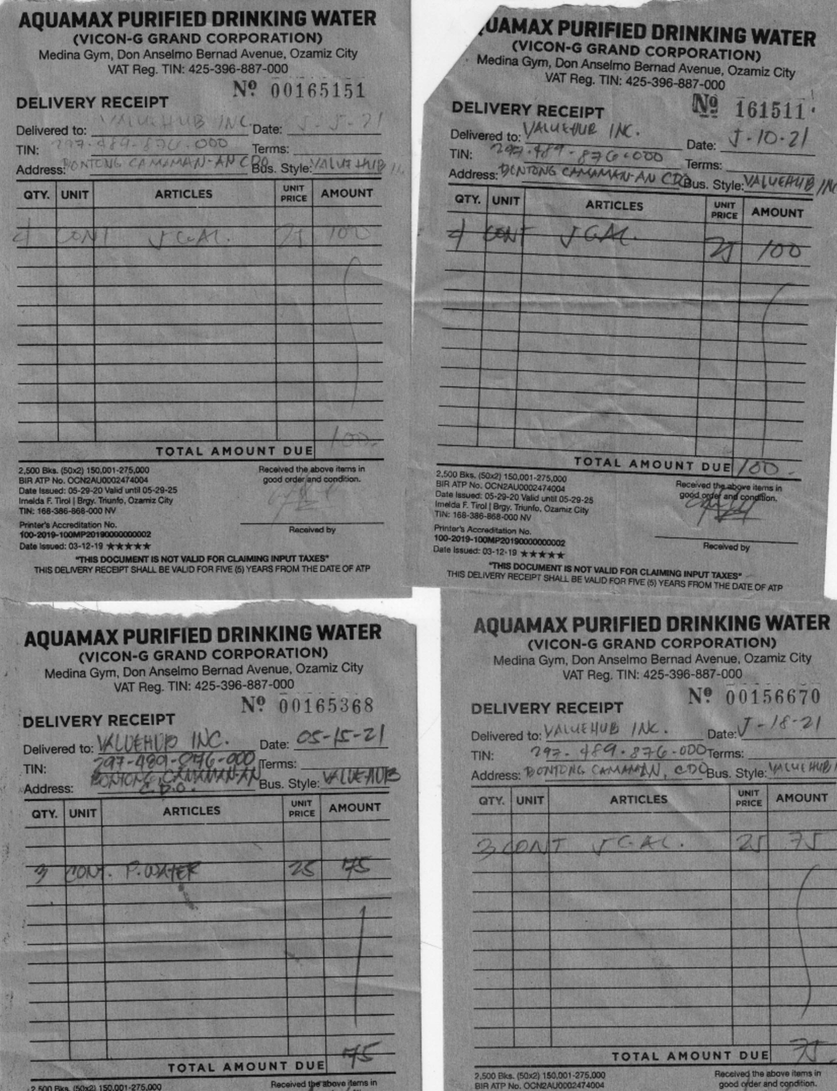 Aquamax MAY2021 sample of receipt and disbursement - Accounting Plus ...