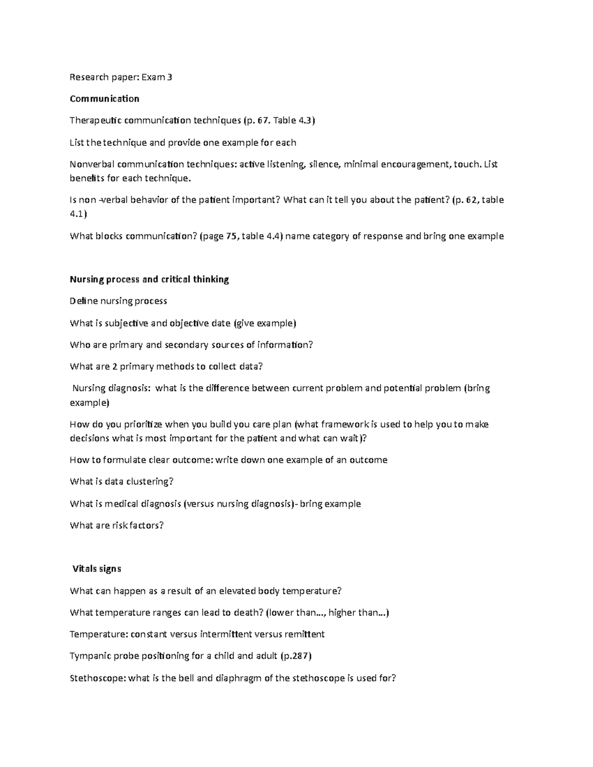 Research paper exam 3 (4) 3 - Research paper: Exam 3 Communication ...