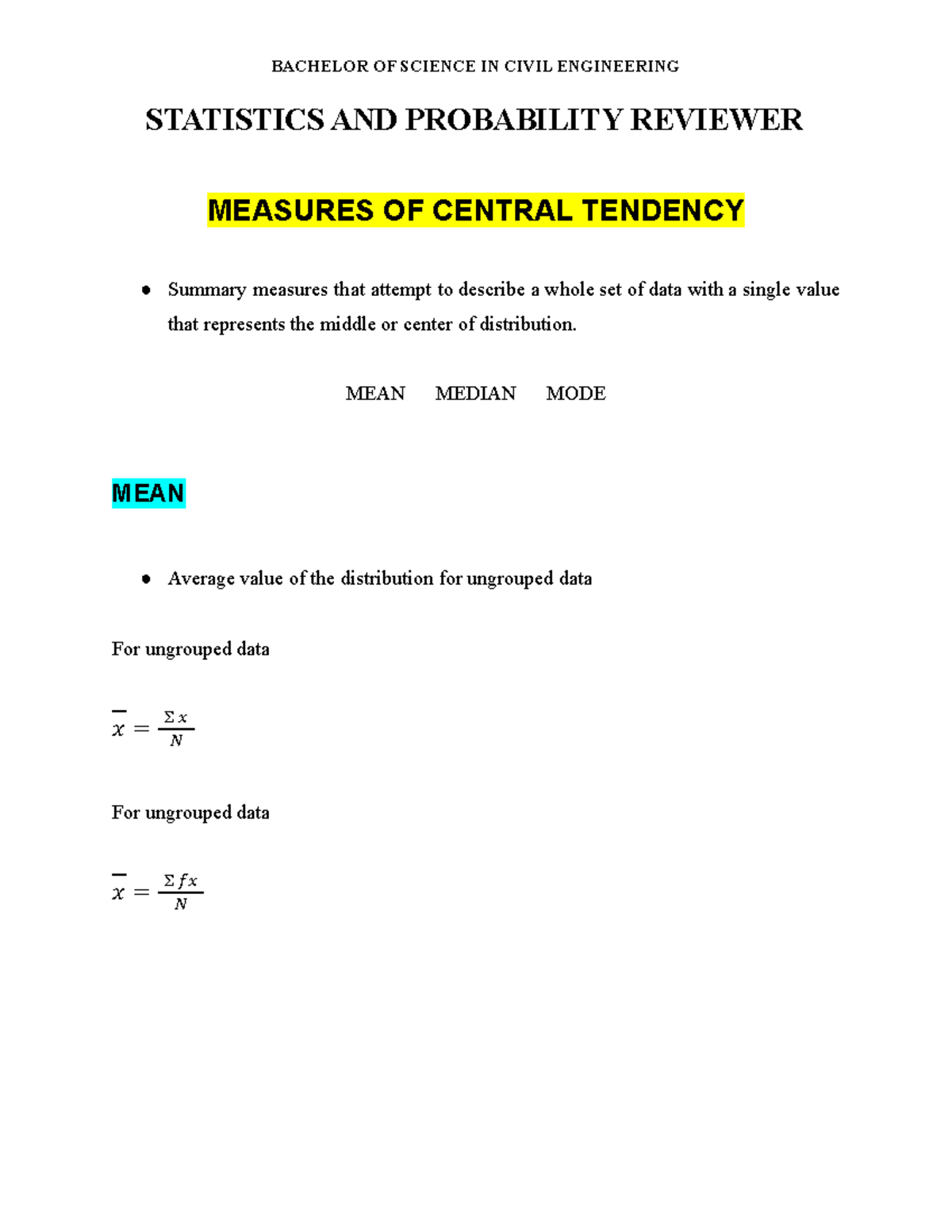 Measures OF Central Tendency, Variability, Skewness, AND Kurtosis ...