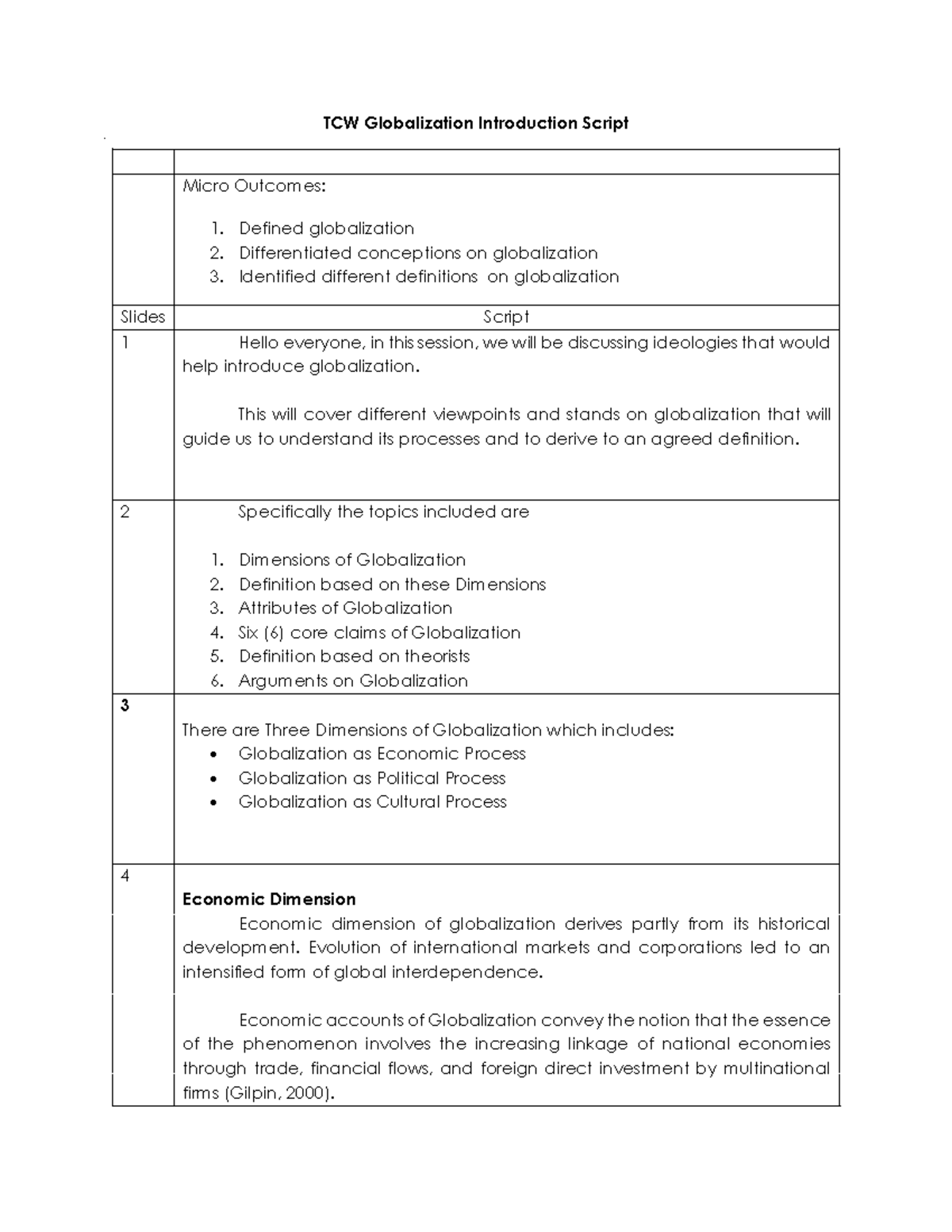 WEEK 1 - WEEK 7 - Summary Contemporary World - TCW Globalization ...
