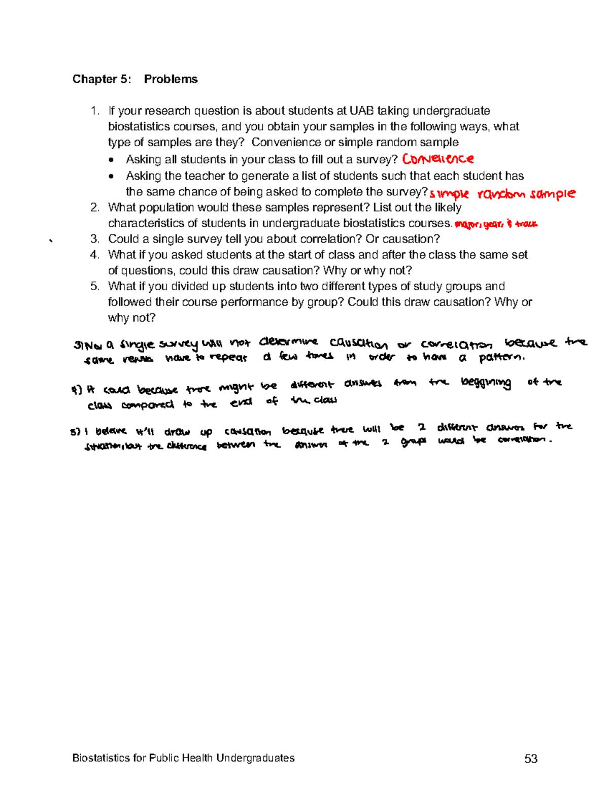 Chapter 5 Problems EC - Biostatistics for Public Health Undergraduates ...