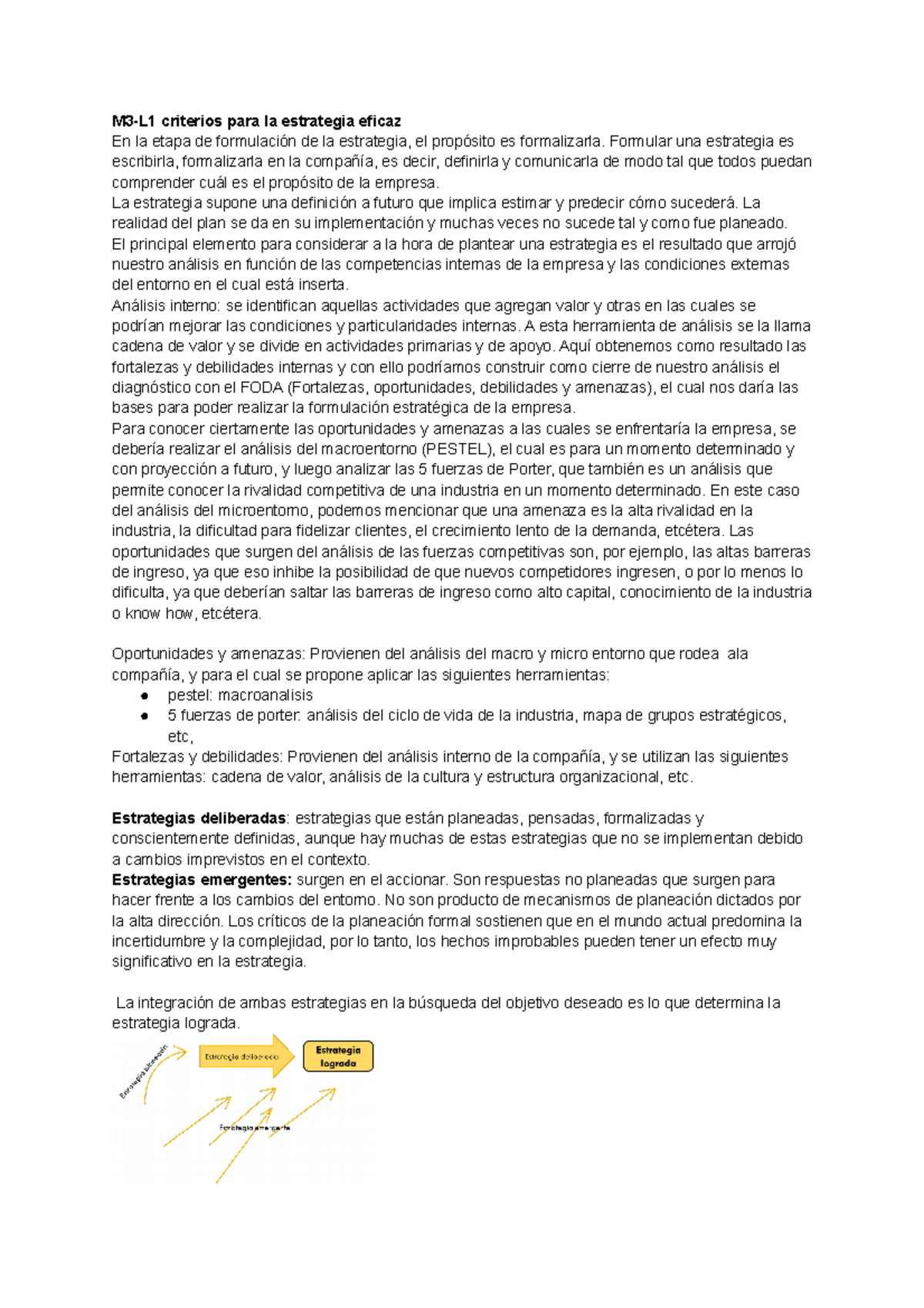 Estrategia M3-M4 - resumen - M3-L1 criterios para la estrategia eficaz En la etapa de ...