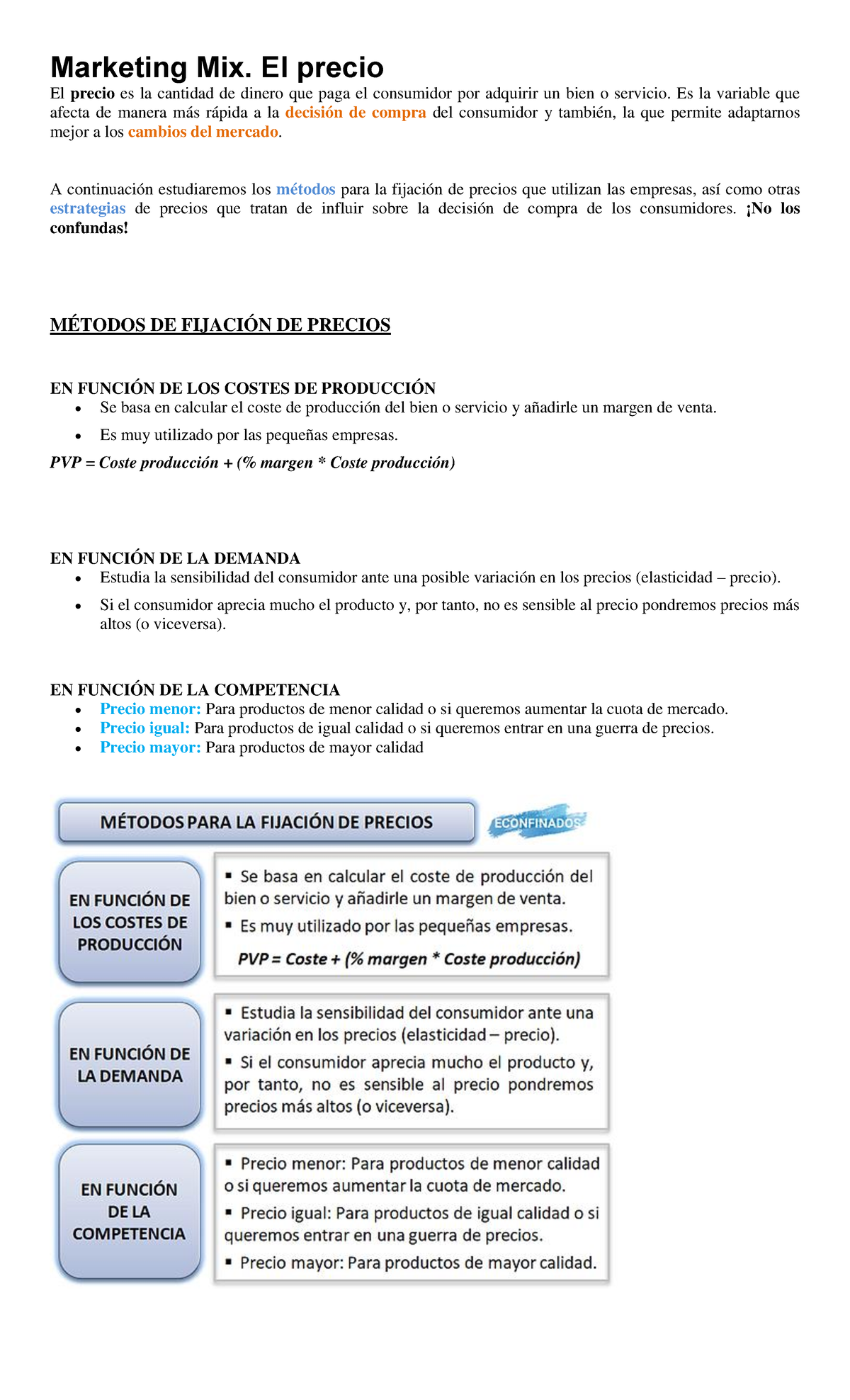 Marketing Mix. El precio - Marketing Mix. El precio El precio es la ...