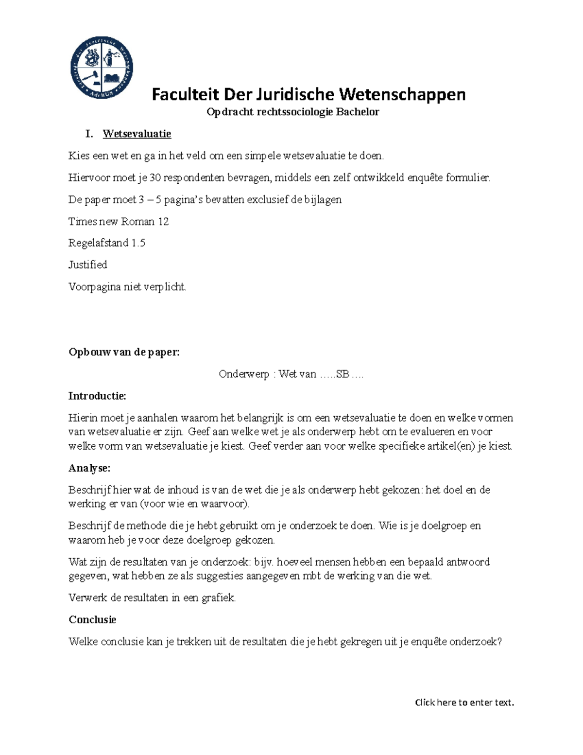 Opmaak Regulier Tenta Rechtssociologie Bachelor 2021 - Opdracht ...