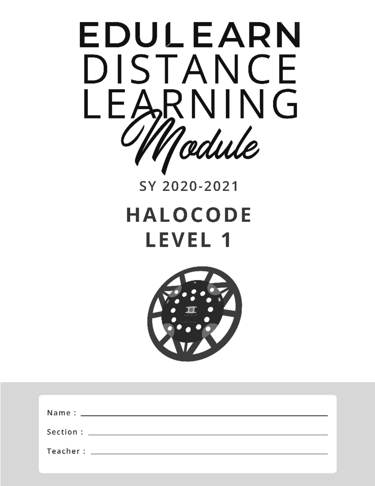 Halocode LVL 1 DLM Grade 9 Grade 12 - UNIT 1 LESSON 1 - ROBOTICS AND ...