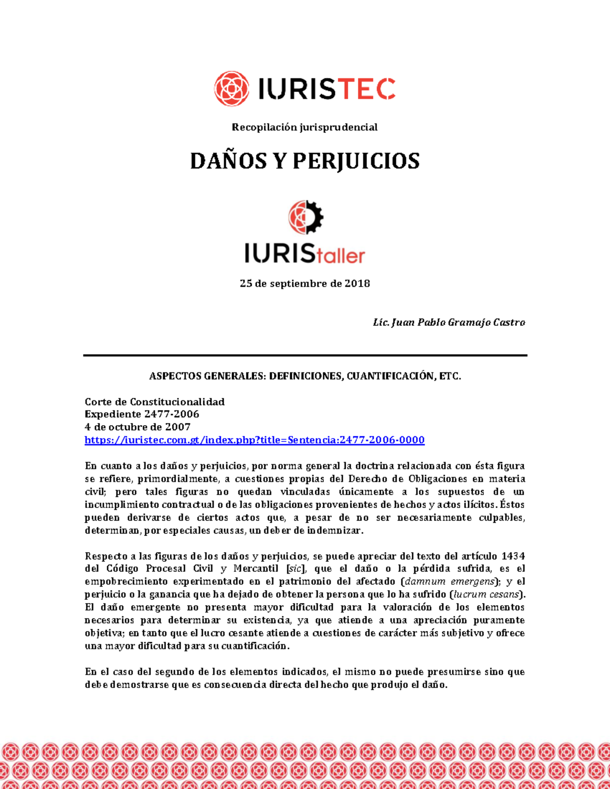 Recopilación jurisprudencial da Ños y perjuicios - RecopilaciÛn jurisprudencial DA—OS Y ...