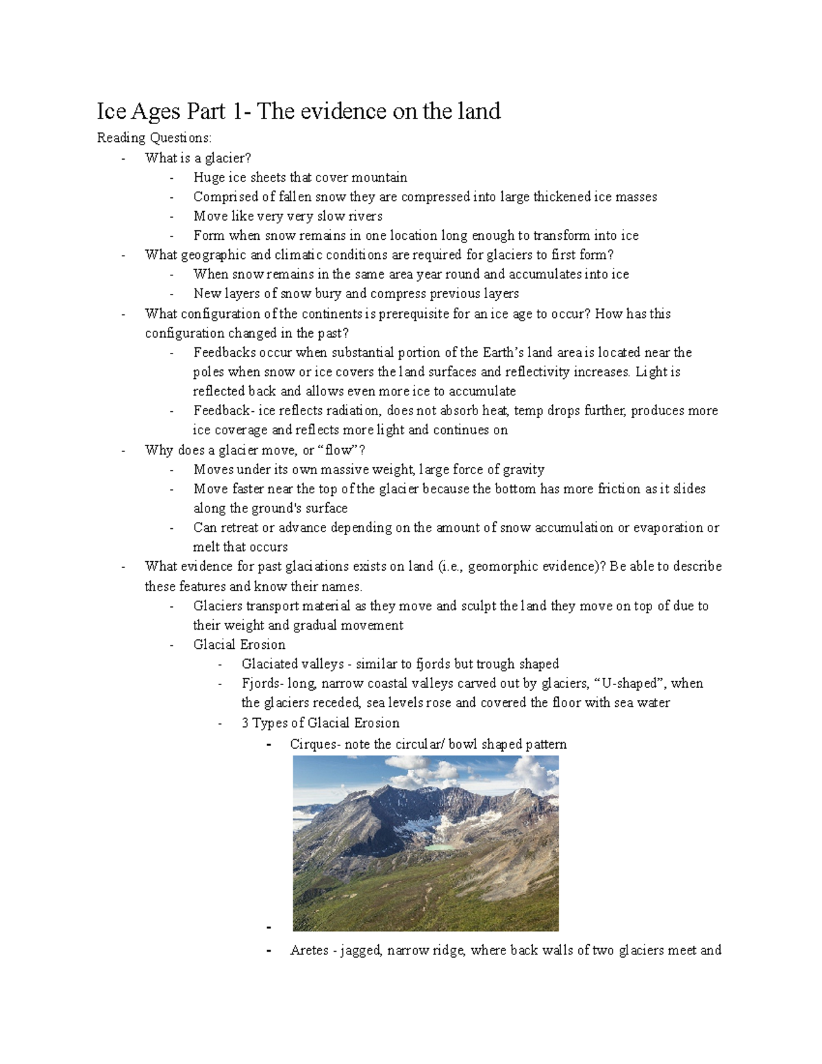 GEOG Jan 21 (L5) Notes Ice Ages Part 1 - Ice Ages Part 1- The evidence ...