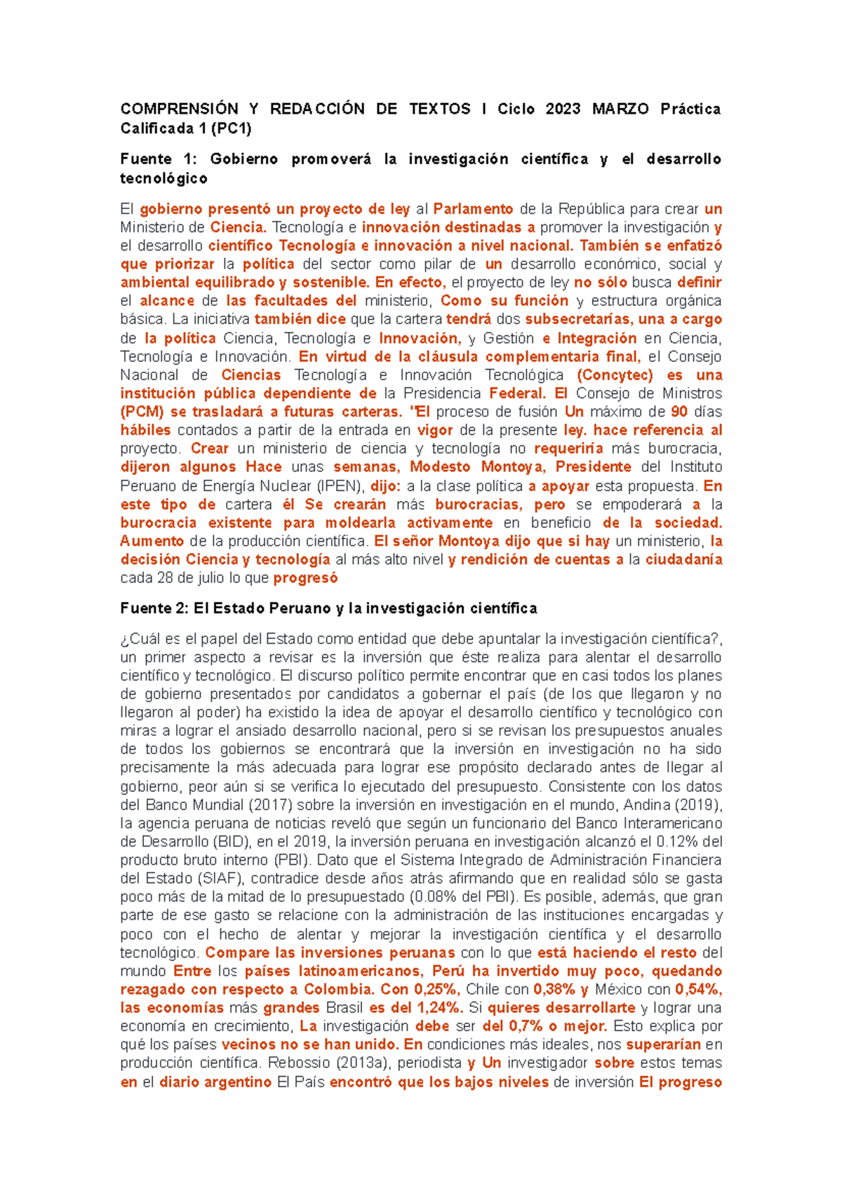 La tecnologia - parafraseado - COMPRENSIÓN Y REDACCIÓN DE TEXTOS I ...
