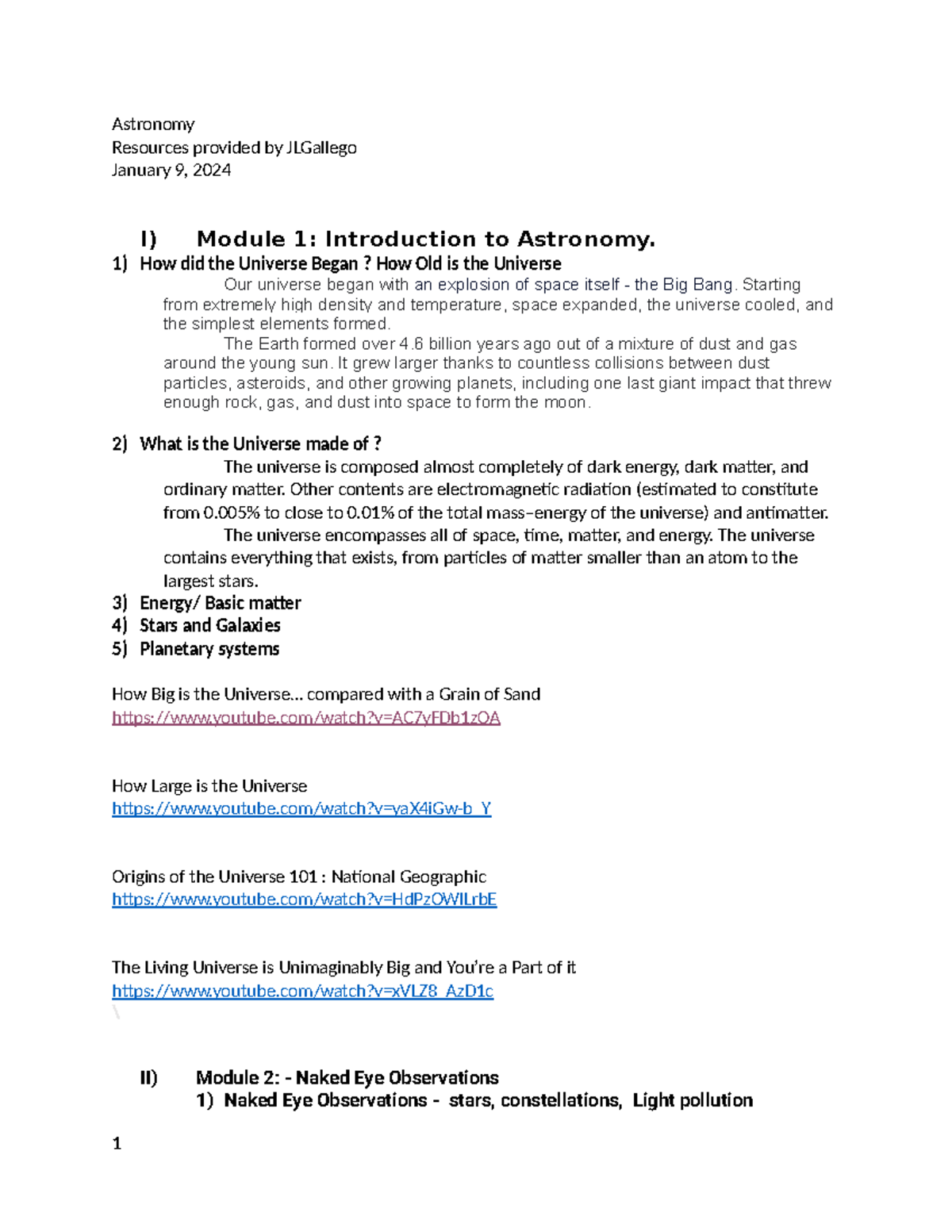 Astronomy - Summary Forensic Photography - Astronomy Resources provided ...