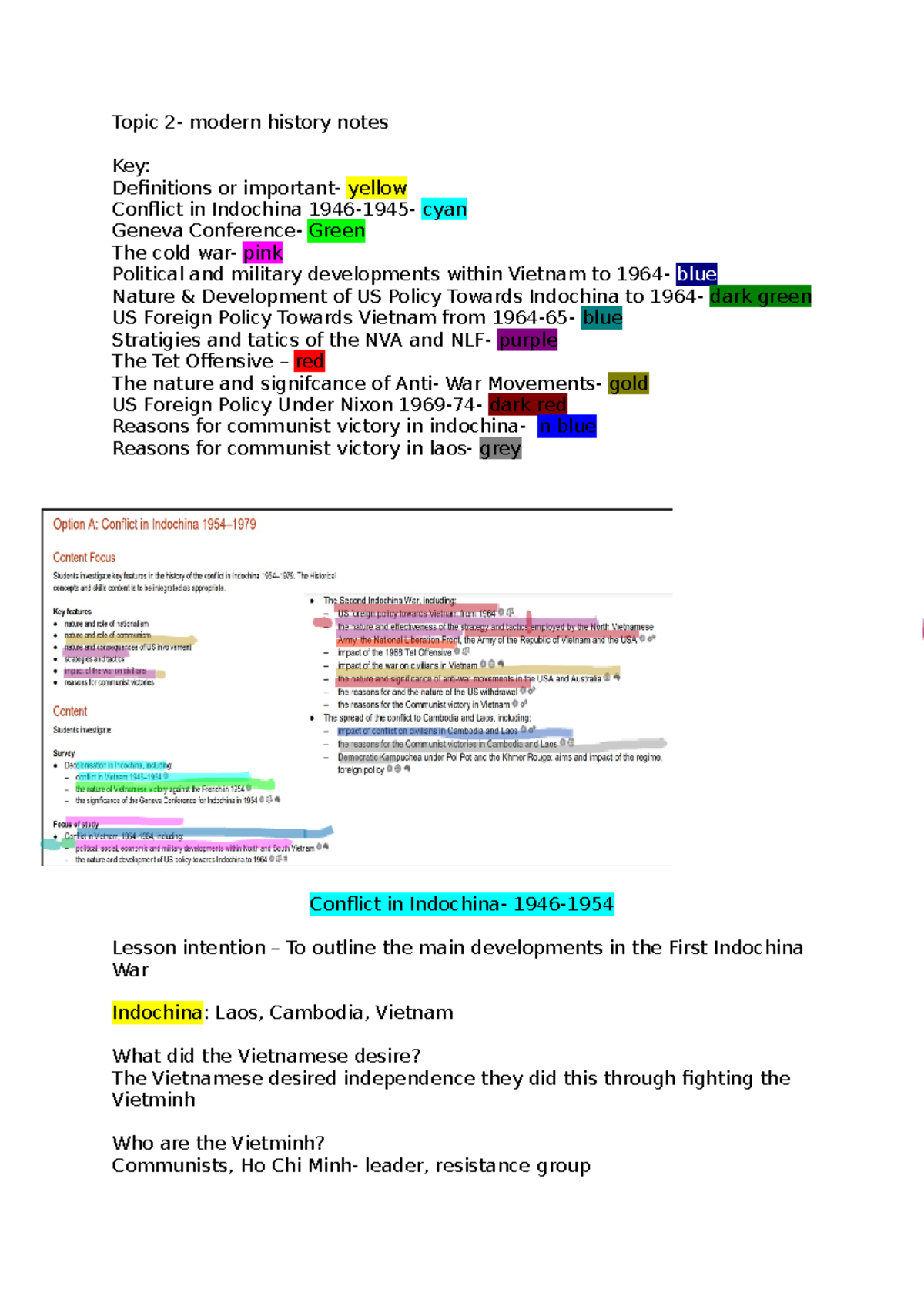 modern history full syllabus study notes - Topic 2- modern history ...