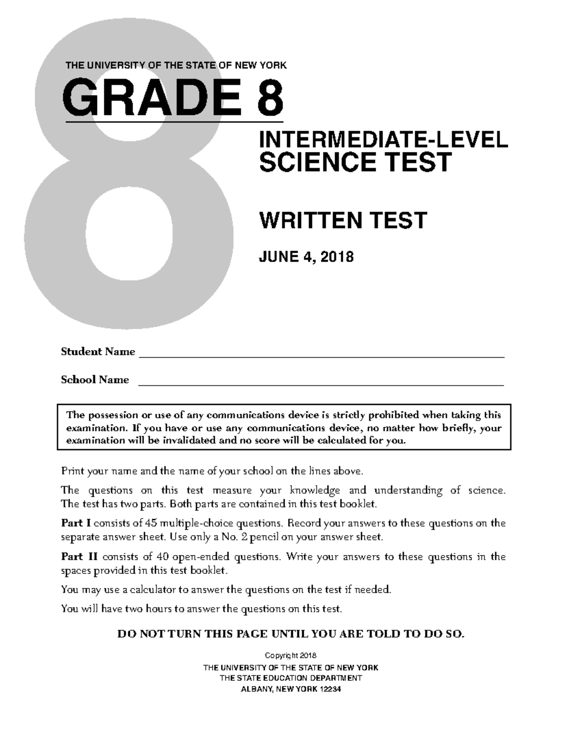 Httpswww.nysedregents.orggrade 8science 618ils62018-examw.pdf 2 - 8 THE ...