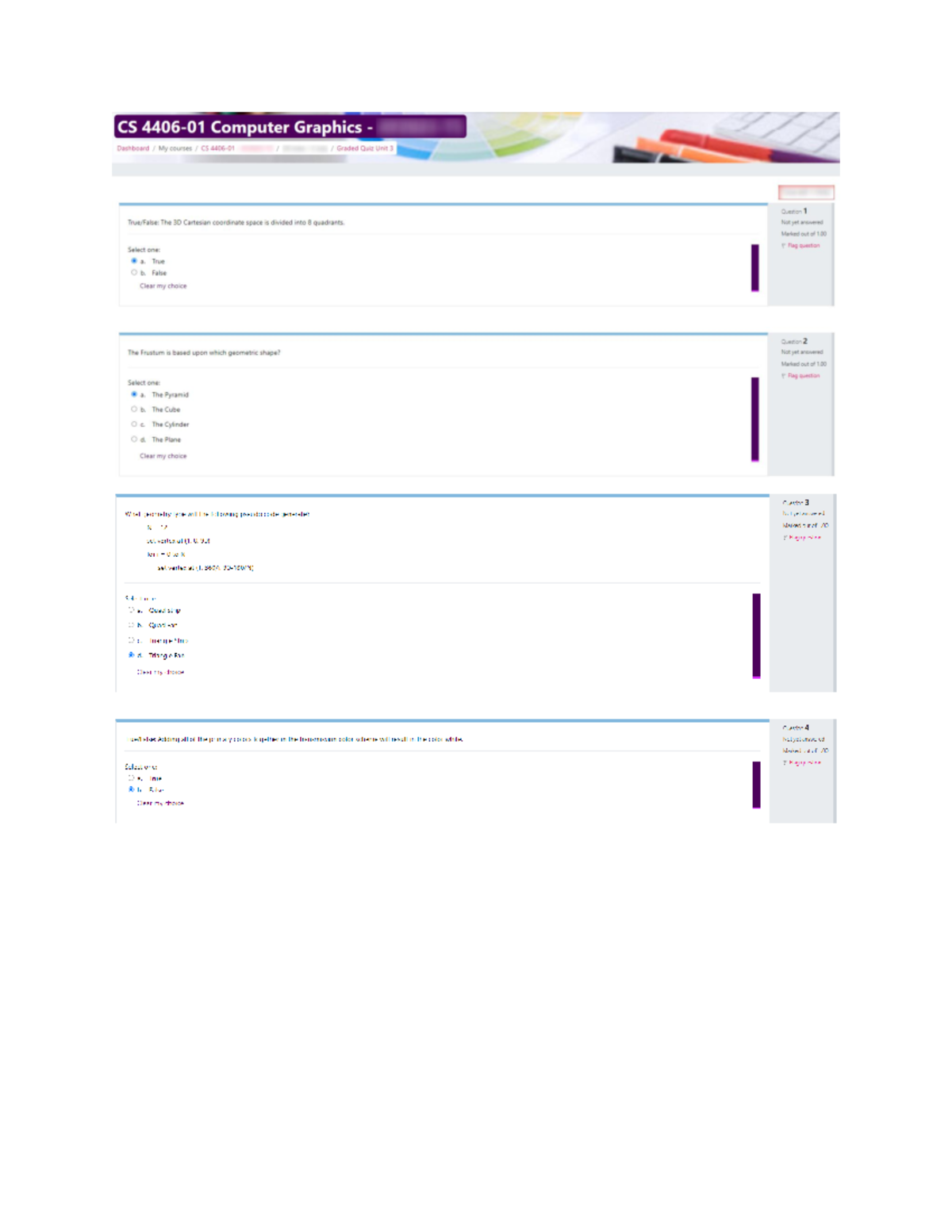 Graded Quiz # 3 - CS 4406 - Studocu