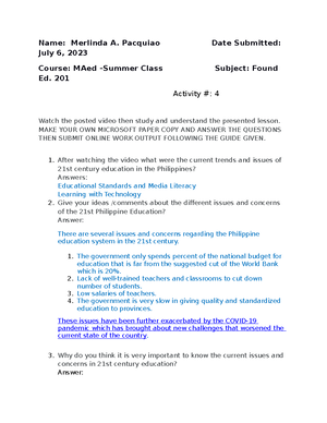 Trends Networks-Q2-W4- Module 4 - WHAT SHOULD I EXPECT After you go ...