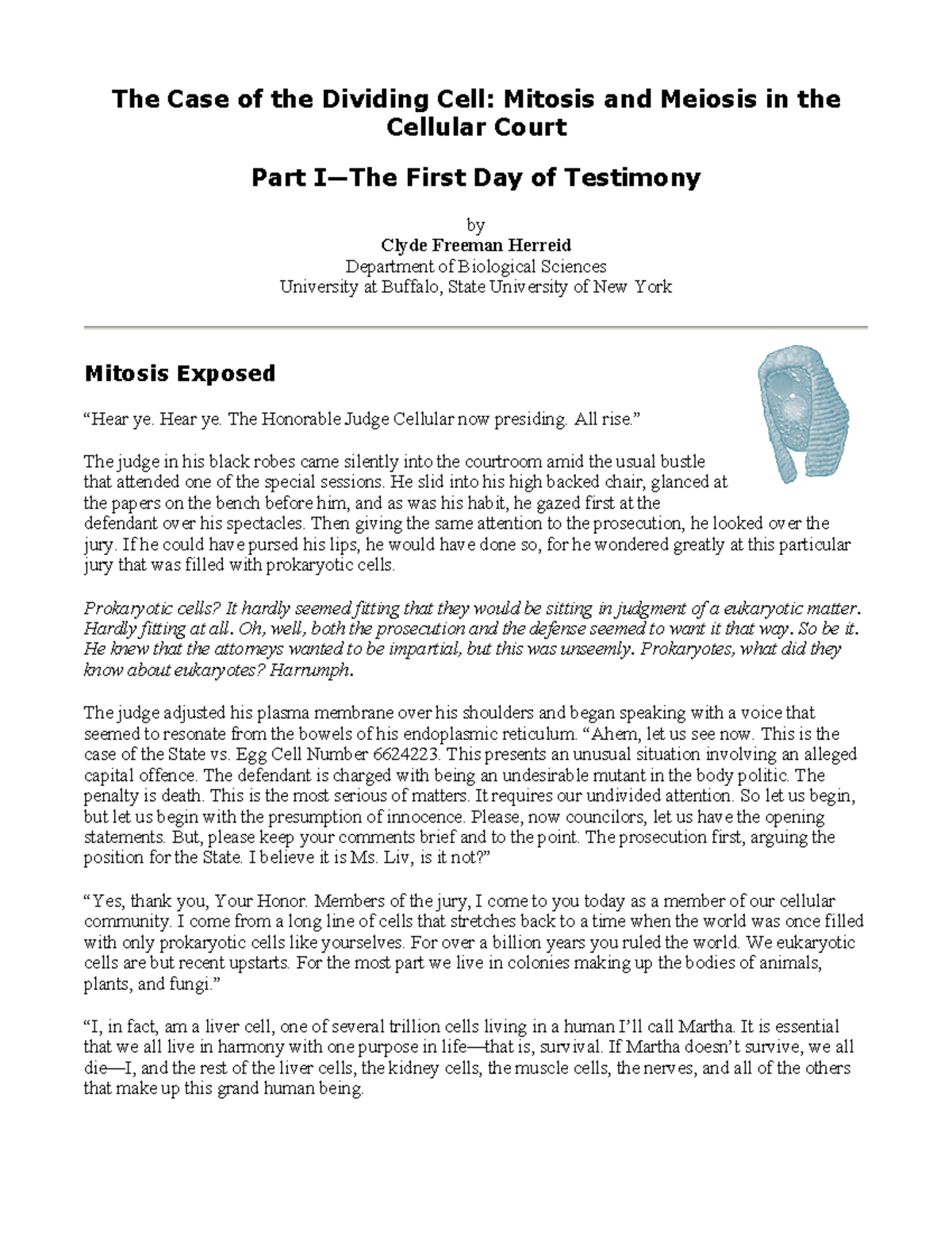 Case of the dividing cell - Studocu