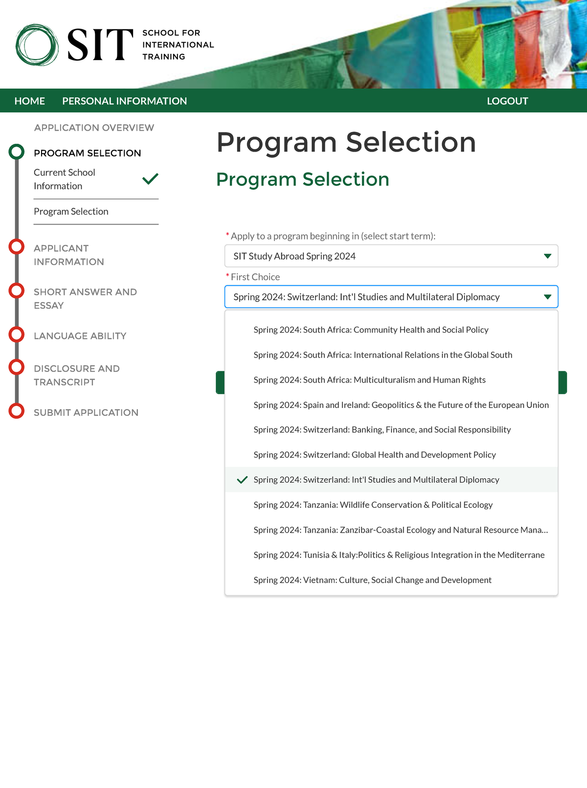 Application App ID-282539 - APPLICATION OVERVIEW Program Selection ...