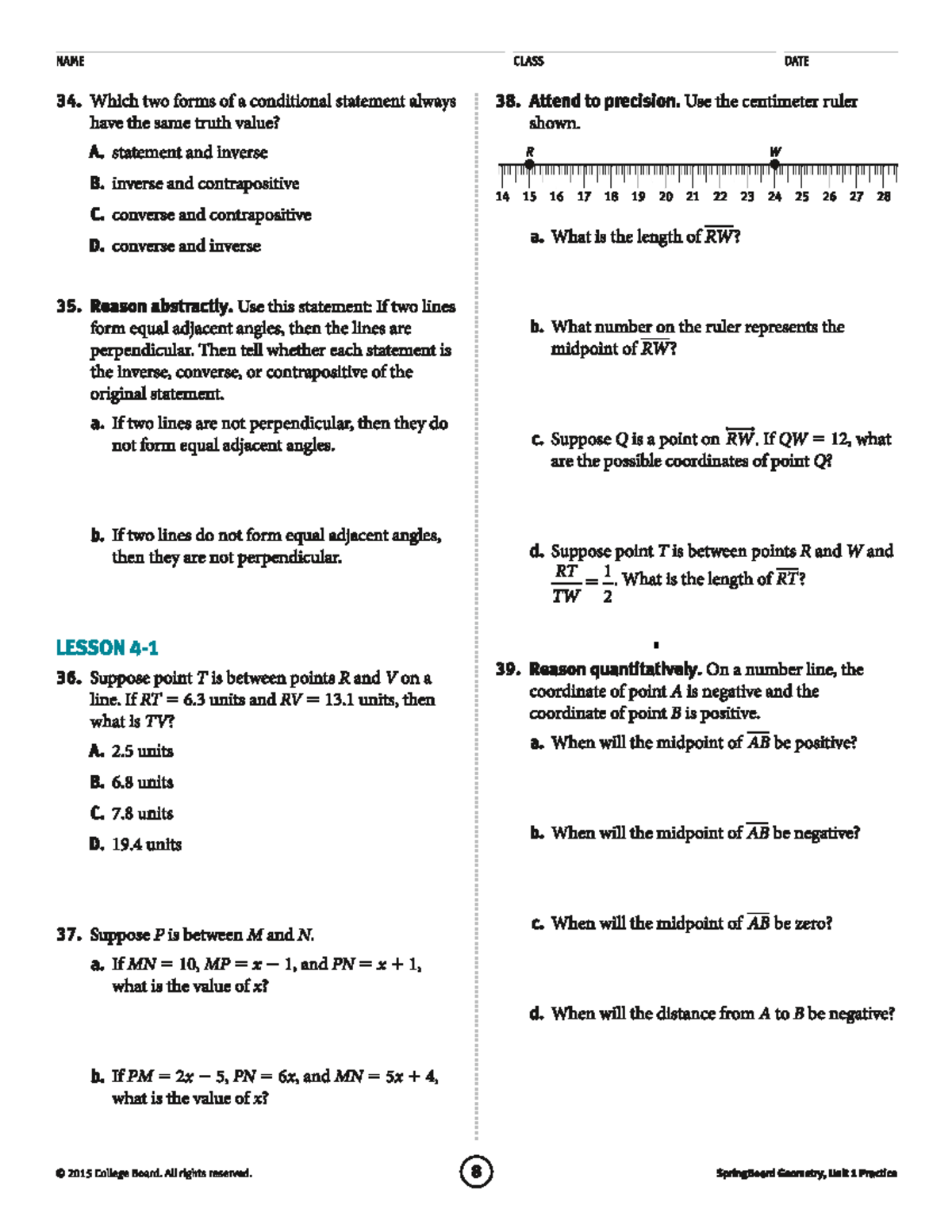 4-1 and 4-2 Practice - Studocu
