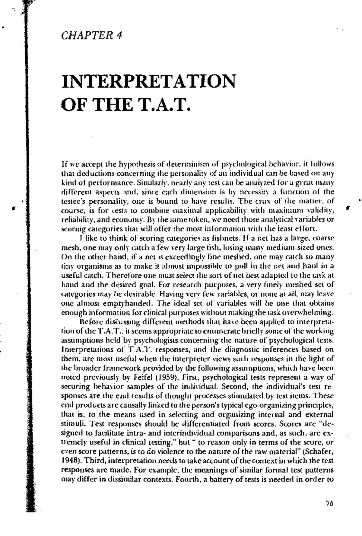 294877295 thematic appreciation test - • CHAPTER 4 INTERPRETATION OF ...