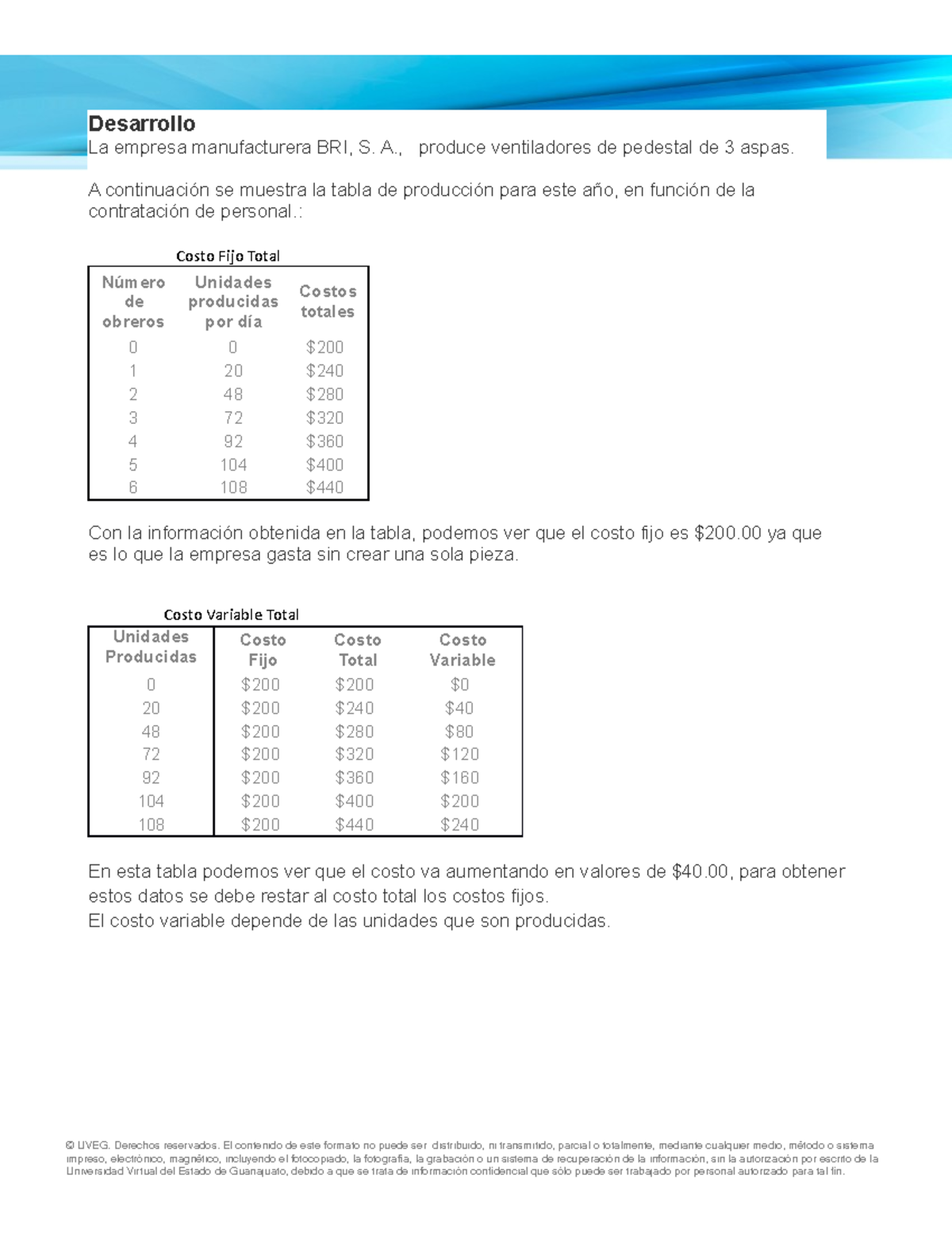 Analizando razones de producto total - Desarrollo La empresa ...