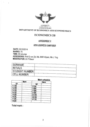 ECO 2B Tutorial WEEK 1 - Tutorial Worksheet 1 Activity 1 Assume a ...