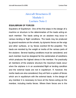 Aircraft Structures-II Module 2 Lecture Note 4 - Aircraft Structures-II ...