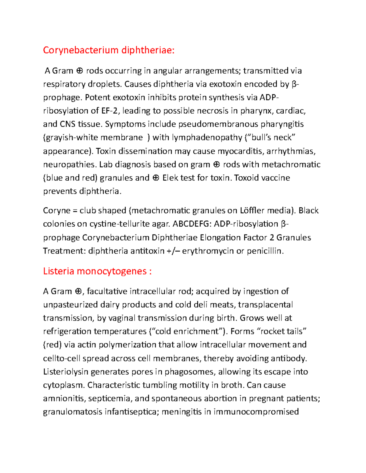 Corynebacterium diphtheriae - Causes diphtheria via exotoxin encoded by ...