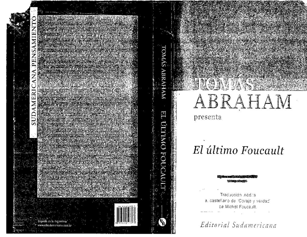 El Ultimo Foucault - texto de la materia filosofía cat. abraham ...