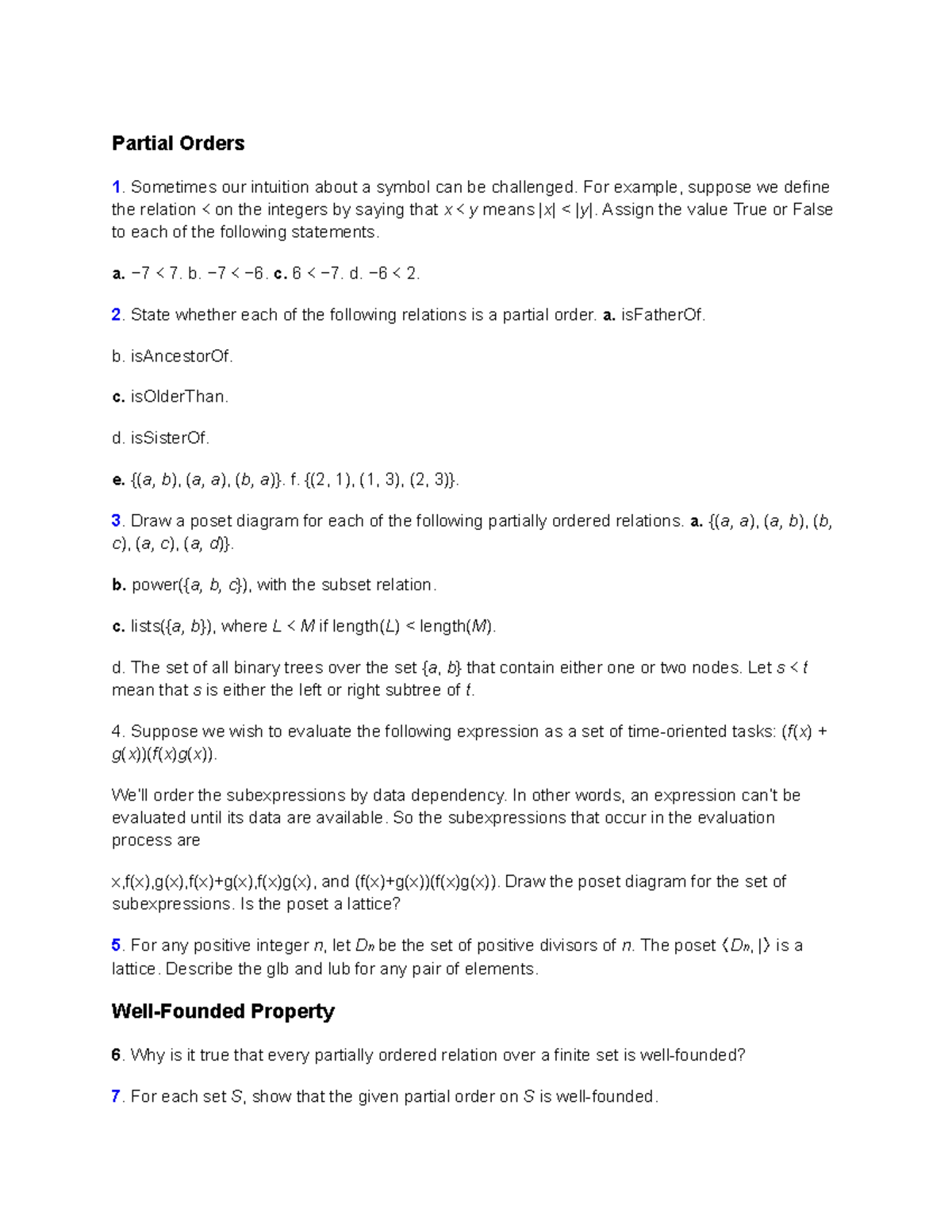 Partial Orders - Partial Orders Sometimes our intuition about a symbol ...