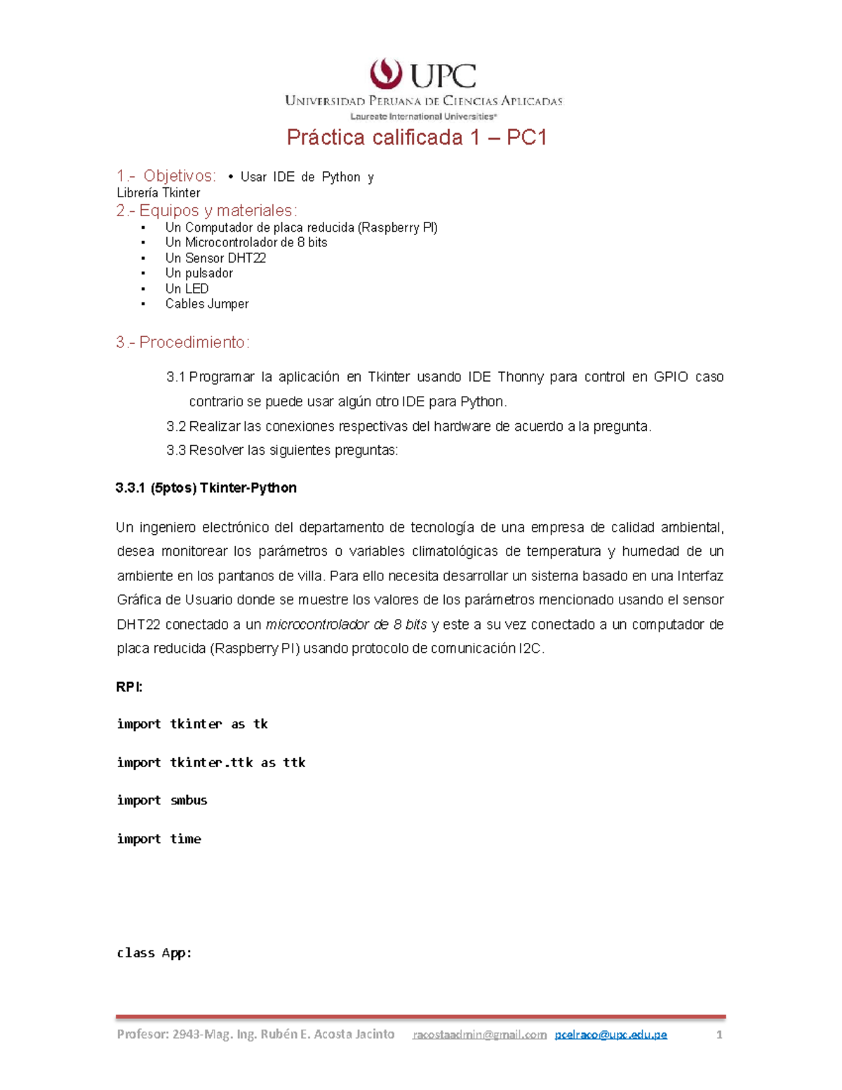 PC1 2021 2 - PC1 de embebidos - Práctica calificada 1 – PC 1 ...