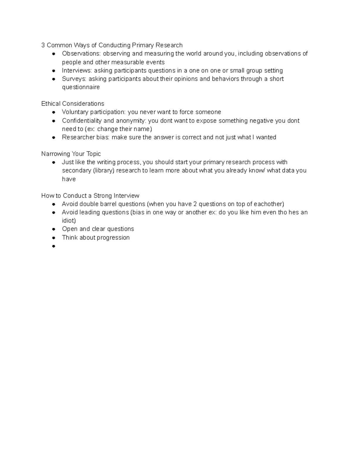 Lecture on Resear - 3 Common Ways of Conducting Primary Research ...