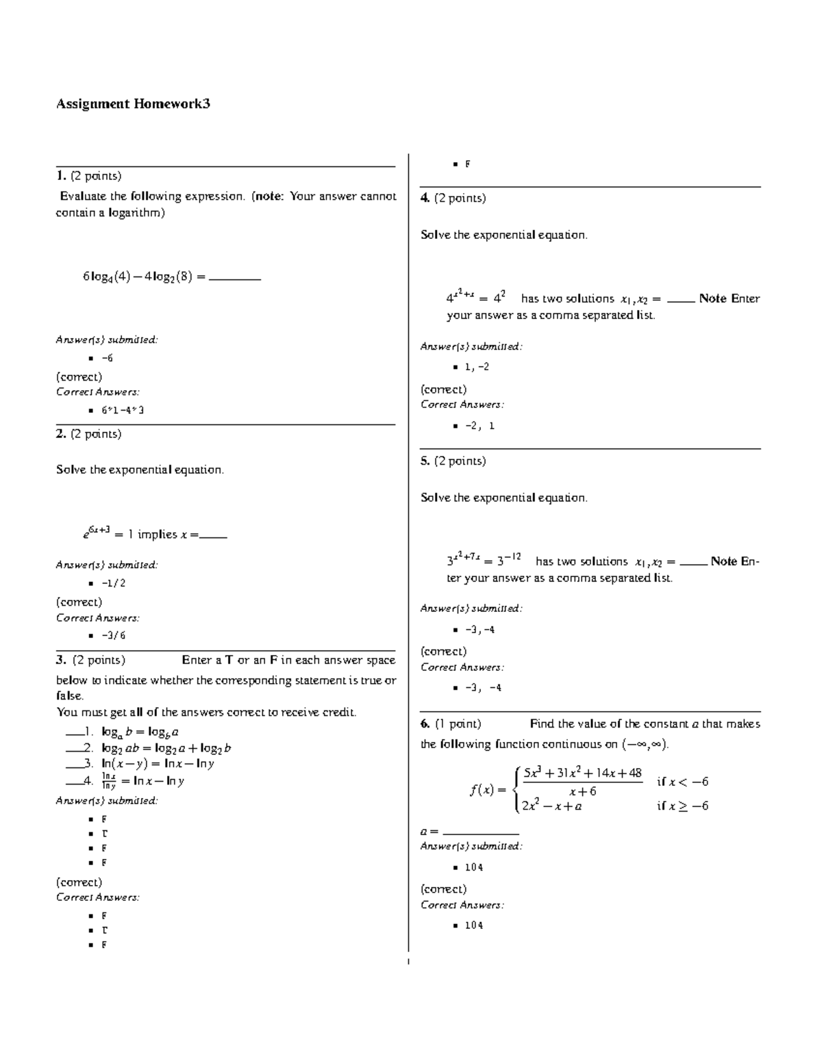 MATH Assignment 3 - CALC 1 HW 3 - Rahul Tarlapally f22igarlihem1451s Assignment Homework3 due ...