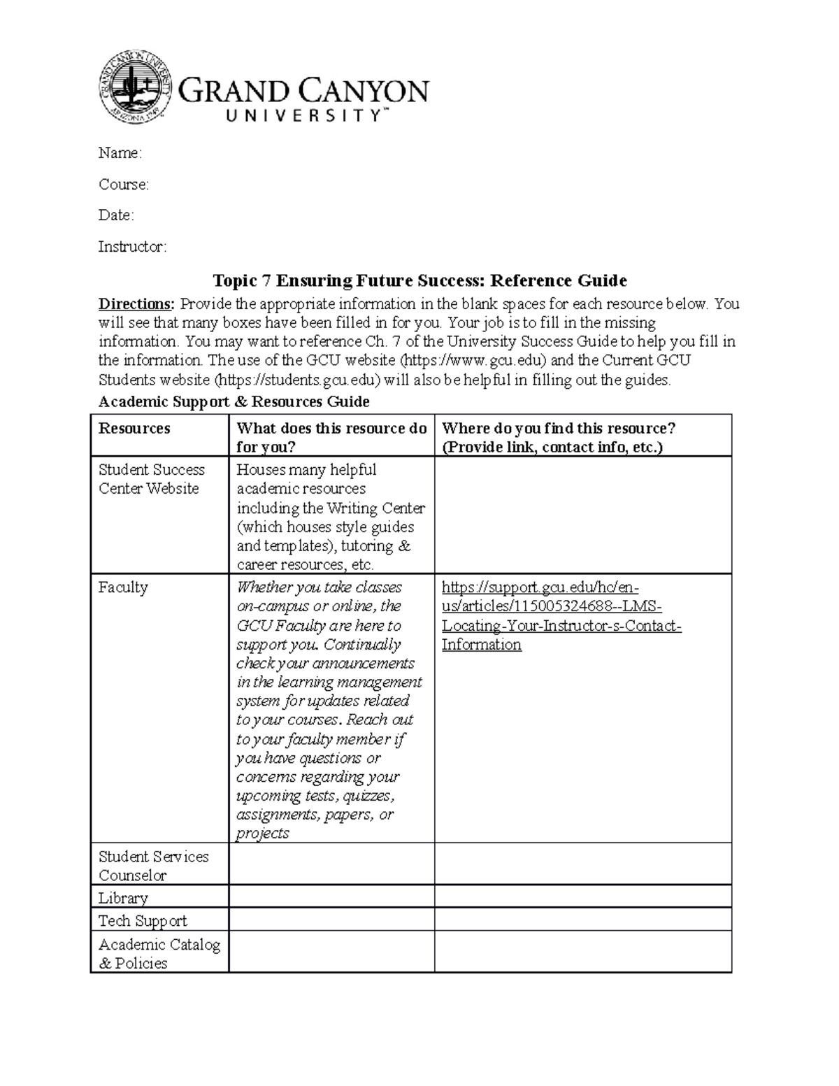 UNV 103 T7 Reference Guide Online - UNV-104 - GCU - Studocu