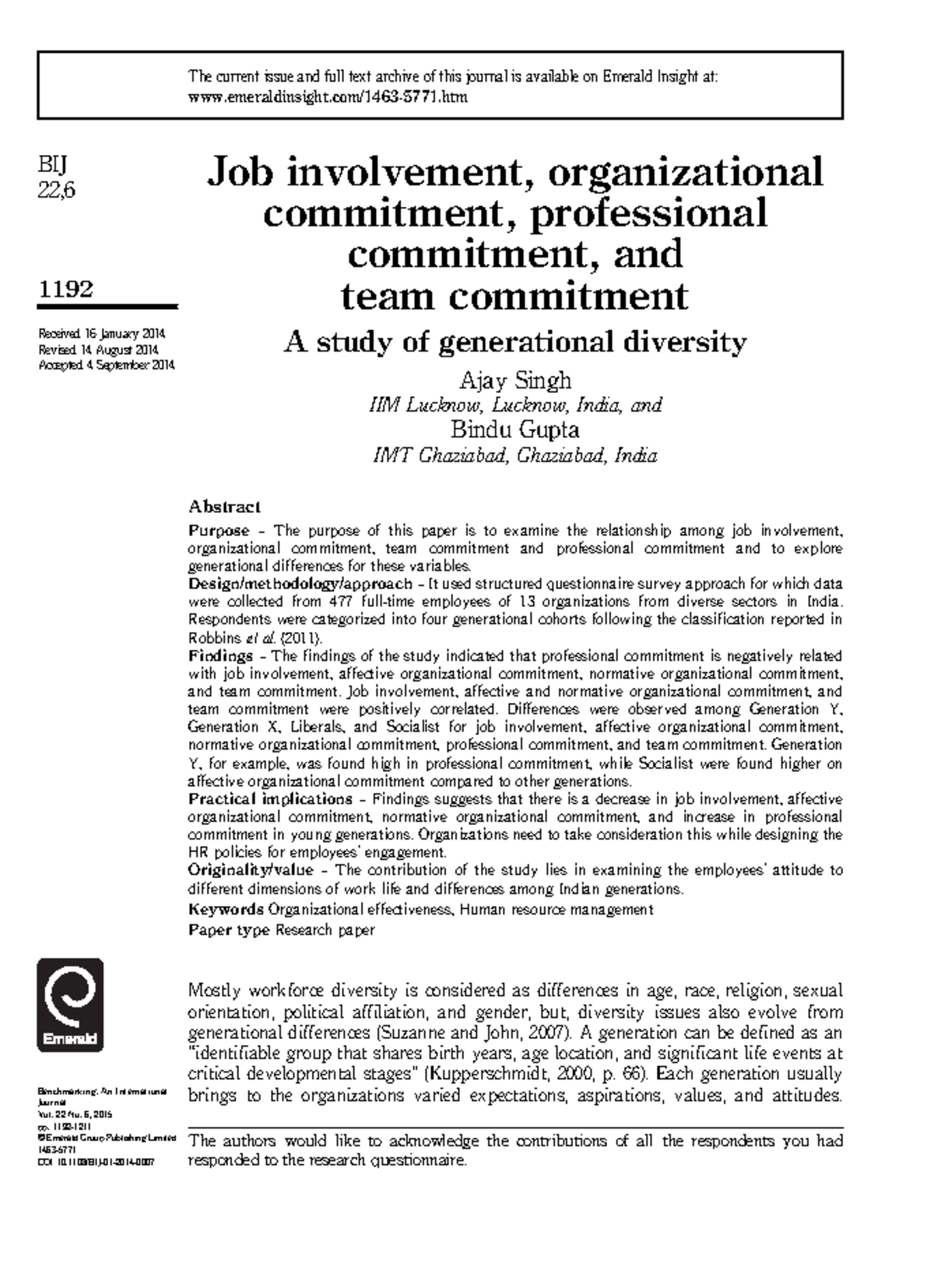 10-1108 BIJ-01-2014-0007 - Job involvement, organizational commitment ...