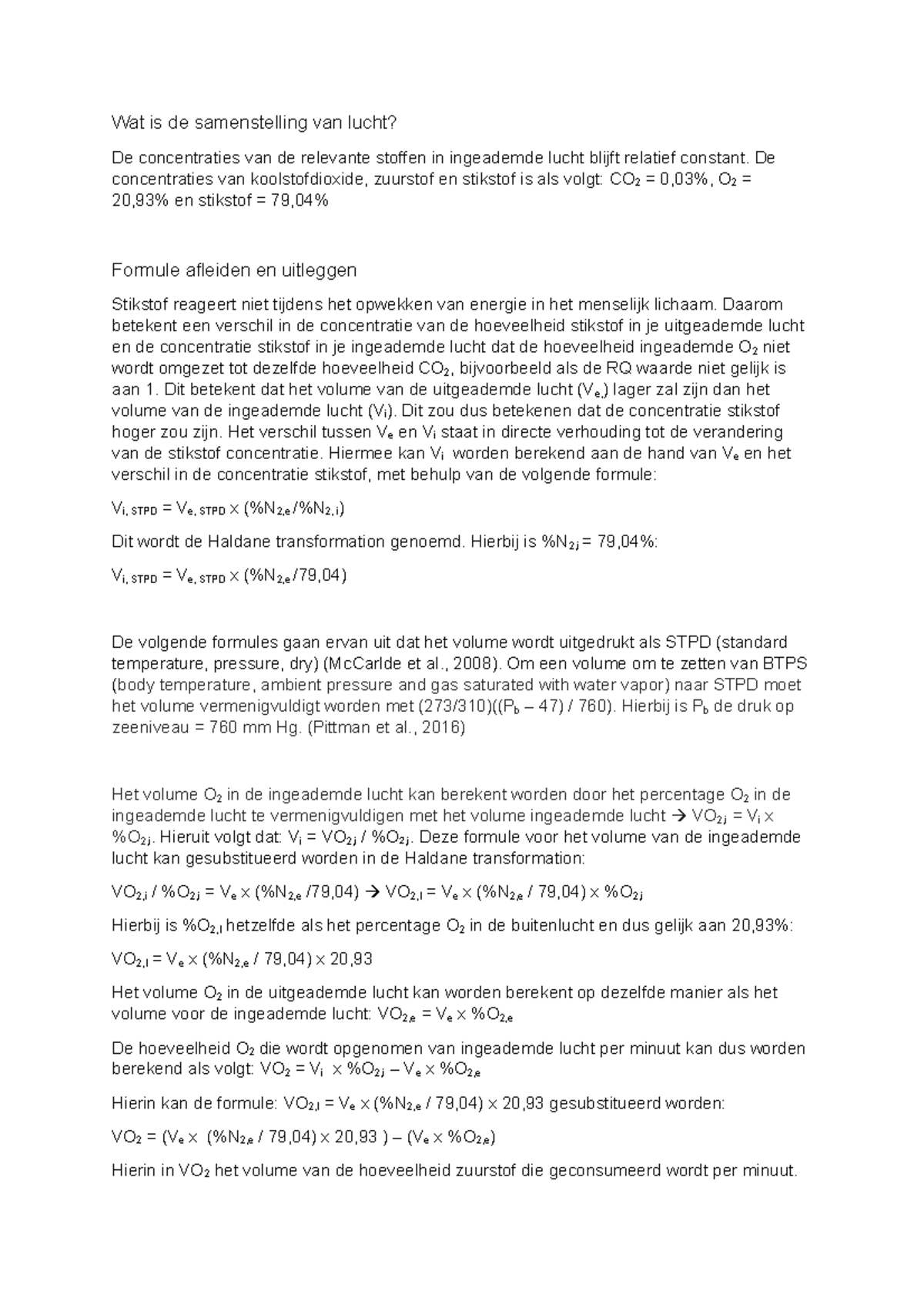 OGO zelfstudie 5e bijeenkomst - Wat is de samenstelling van lucht? De ...