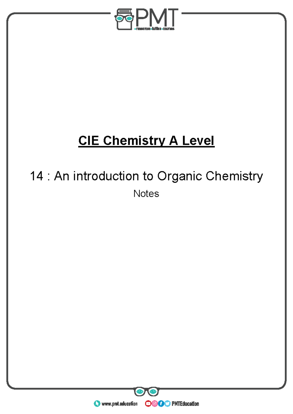 14. An introduction to Organic Chemistry - CIE Chemistry A Level 14 ...