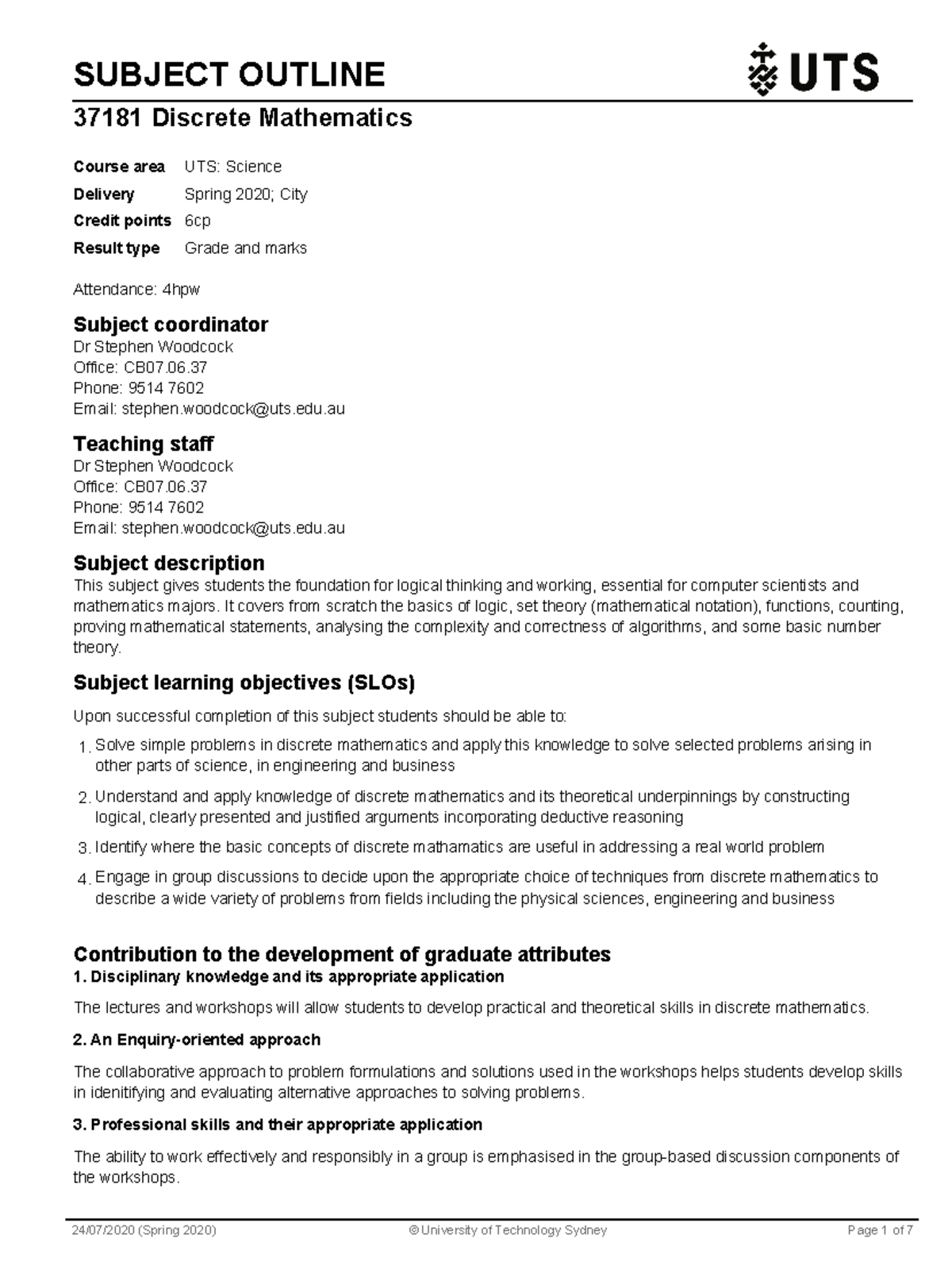 Discrete Mathematics - 2020 - 37181 - Studocu