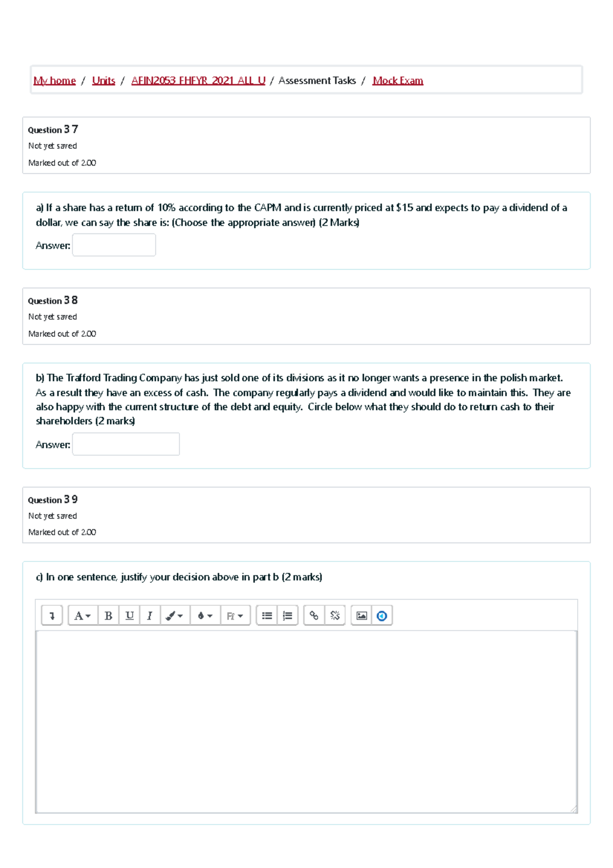 Mock Exams 2021 - My home/ Units/ AFIN2053_FHFYR_2021_ALL_U/Assessment ...