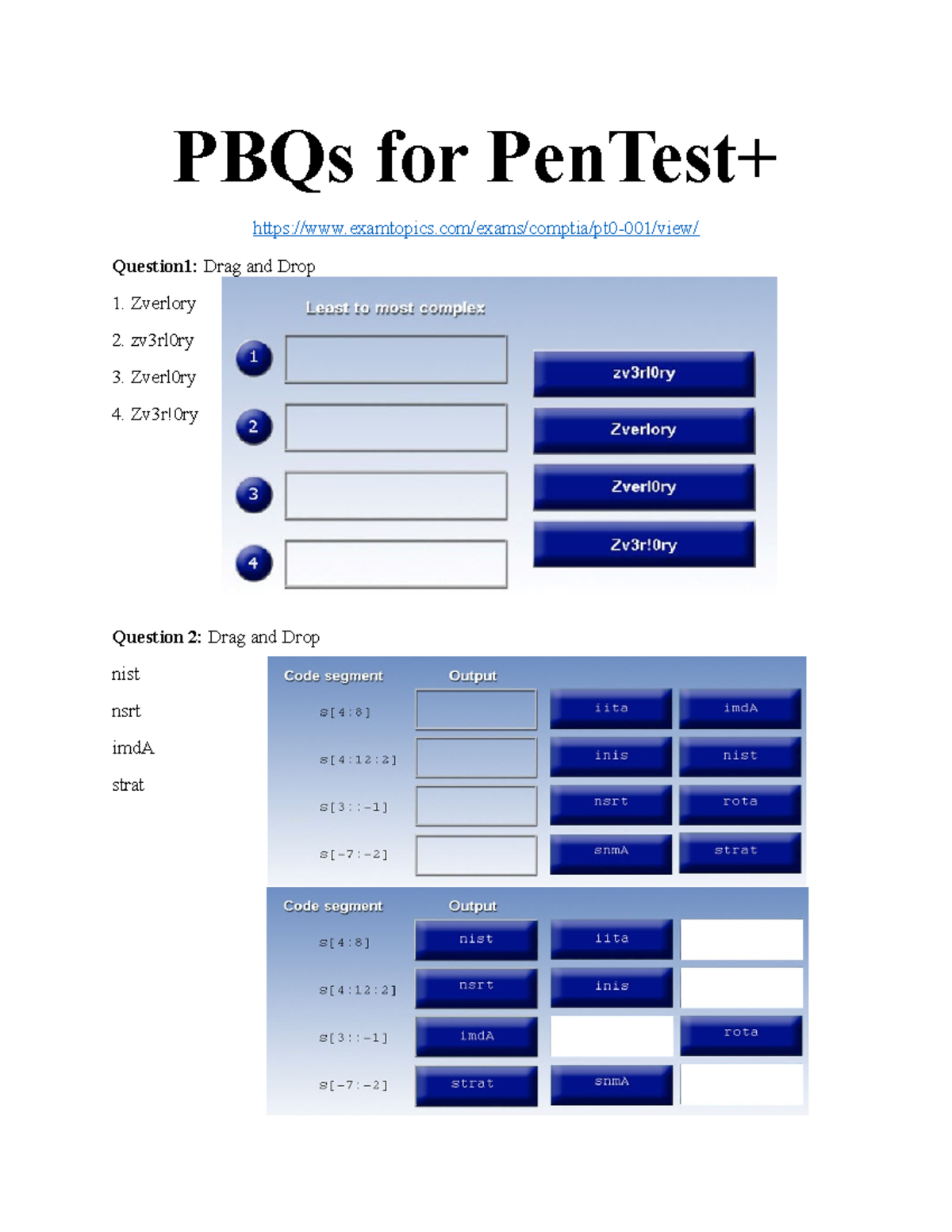 PBQs for Pen Test+ - Nmapcheatsheet 1 computer computer computer ...