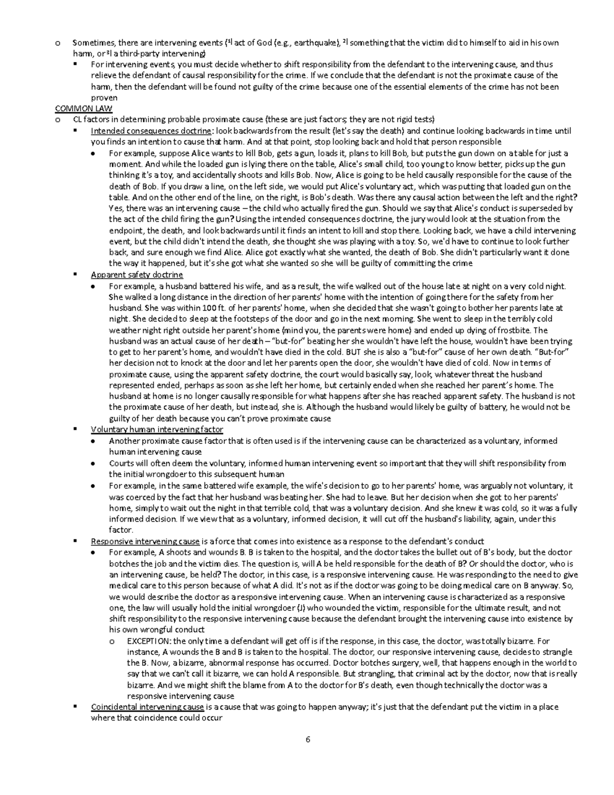 6 - chapter 6 - 6 o Sometimes, there are intervening events (1) act of ...