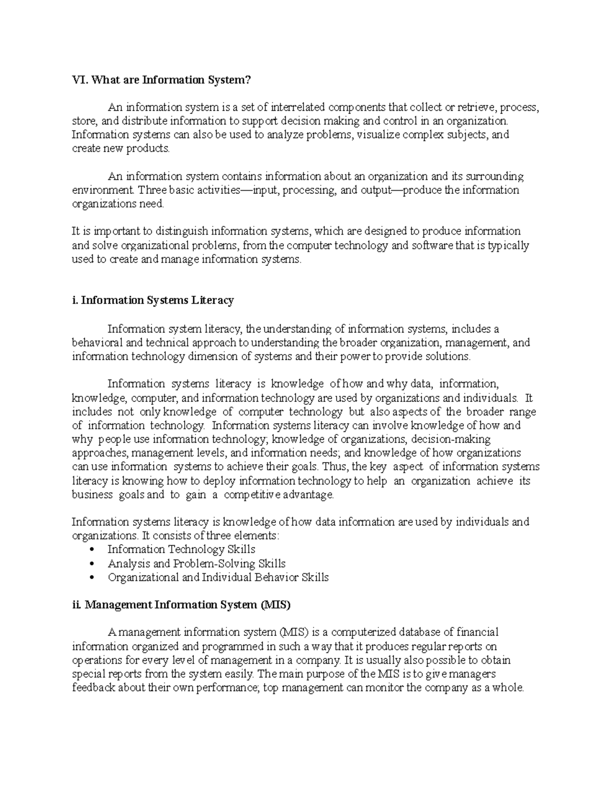 ISB Written report - Lecture notes 3 - BS Information Technology - Studocu