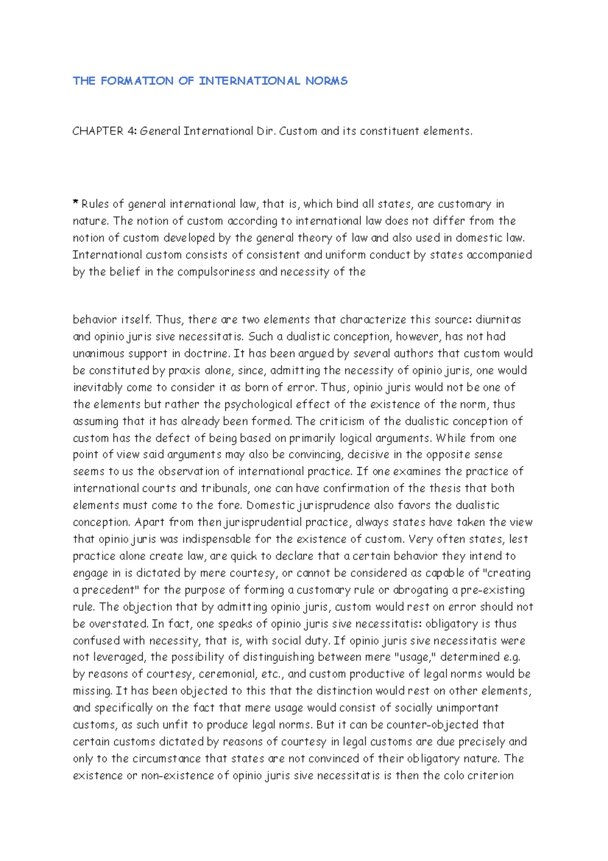 THE Formation OF Internatio 3 - THE FORMATION OF INTERNATIONAL NORMS ...