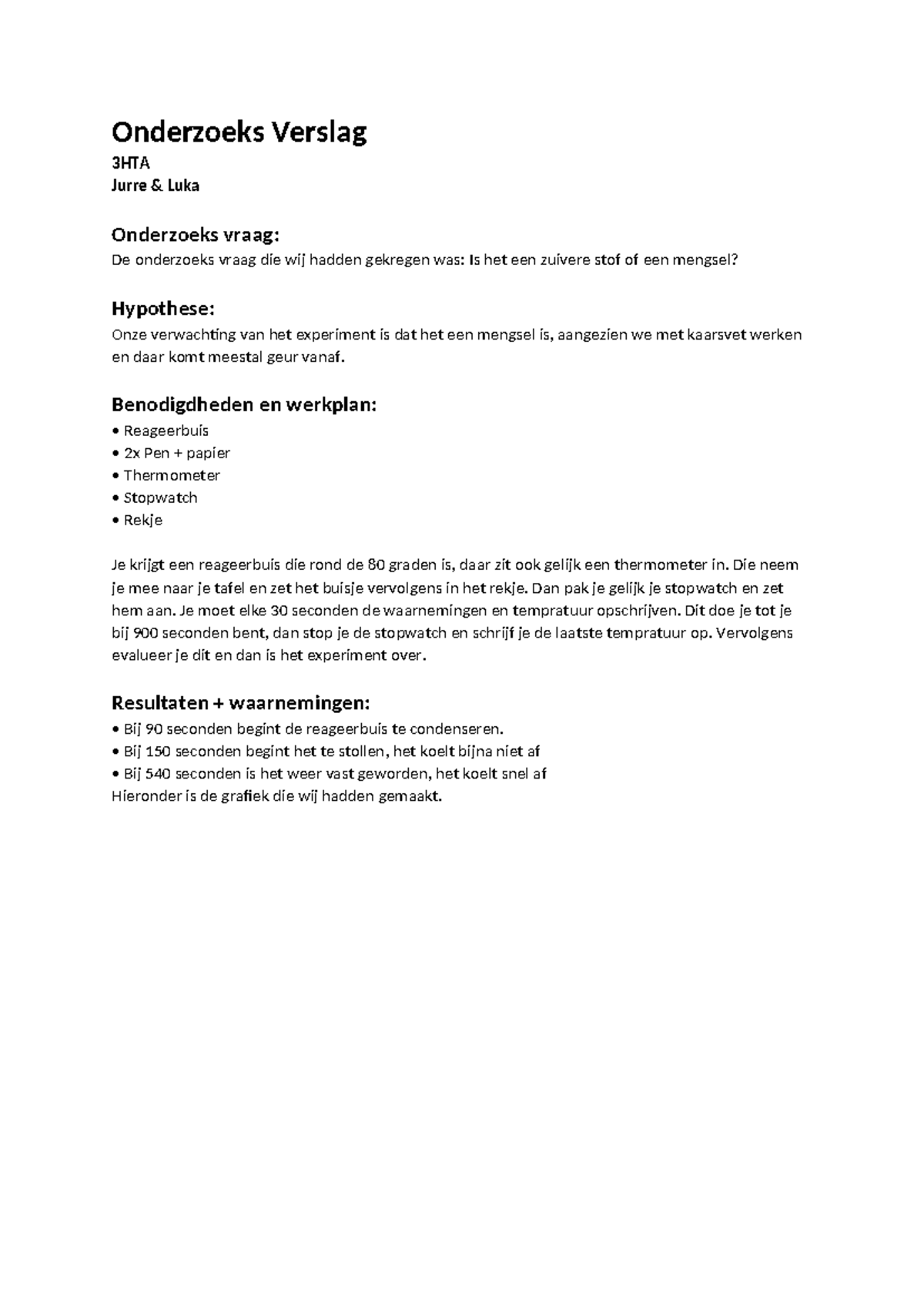 Onderzoeksverslag Scheikunde - Onderzoeks Verslag 3HTA Jurre & Luka ...