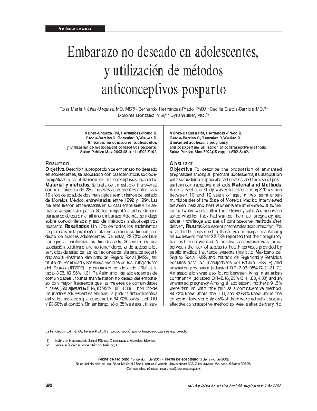 Embarazo no deseado - ####### A RT Í CU LO OR I GI N A L ####### S9 2 ...