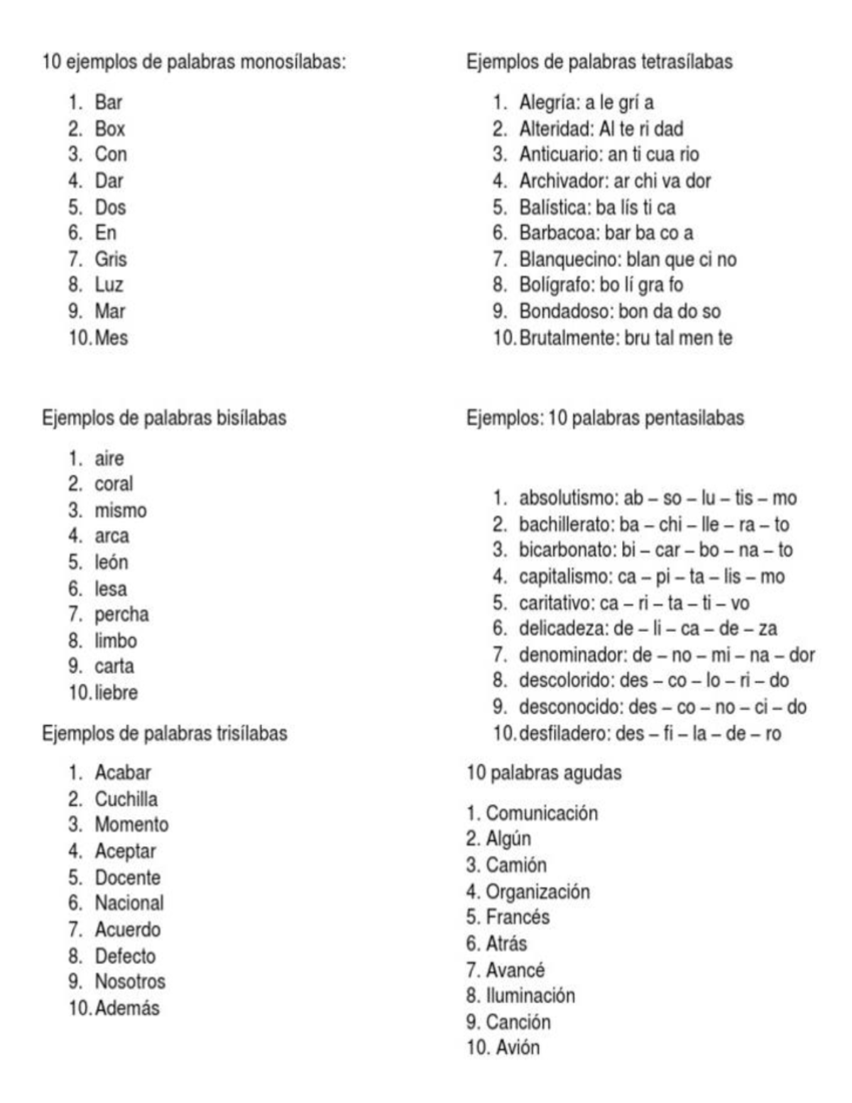 Imprimir palabras - p.ej.comunicacion y lenguaje - Studocu