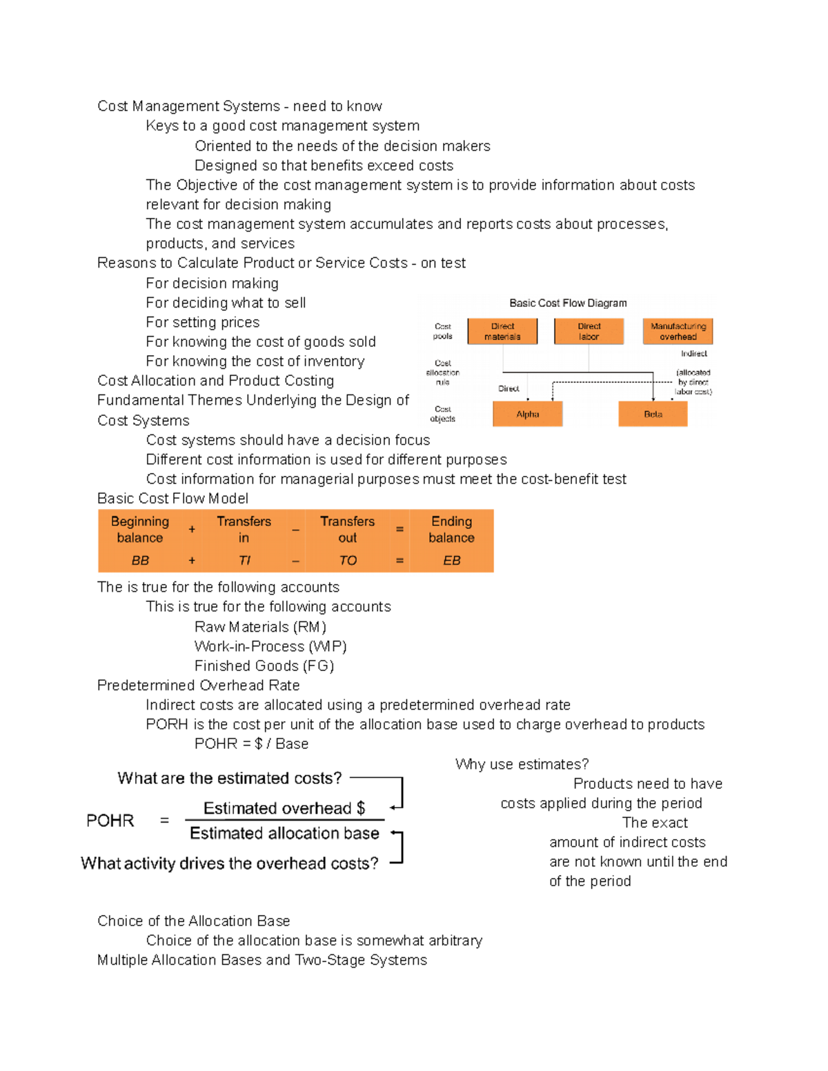 Acctchapter 6 - Power Point - Cost Management Systems - need to know ...
