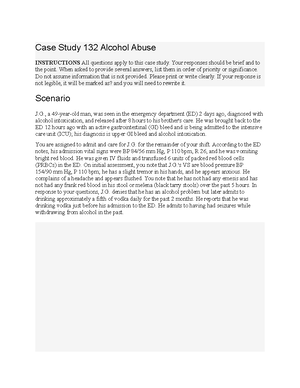 Case Study 130 Anorexia - Case Study 130 Anorexia Scenario You are a ...