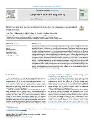 2019 Optimising the storage assignment and order picking for the compact drive in storage system ...