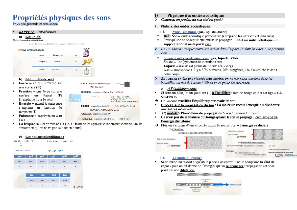 1. Propriété des sons - - Studocu
