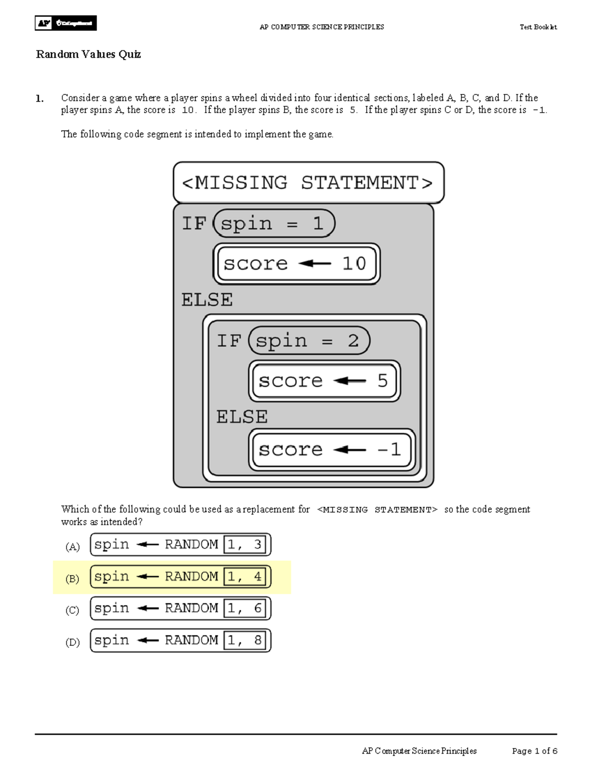 TB Random Values Quiz 63c162186 f6a66 - Consider a game where a player ...