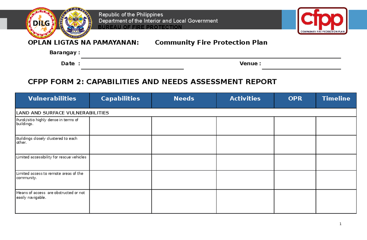 CFPP Form 2 - Just use for barangay - Department of the Interior and ...
